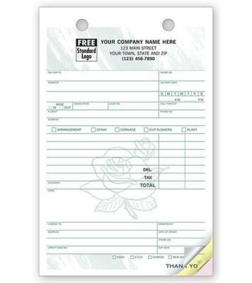 Nebs Deluxe 672T Florist Register Forms - Large Classic / 5.5" x 8.5 ...