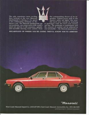 1981 MASERATI QUATTROPORTE CLASSIC PRINT AD | eBay