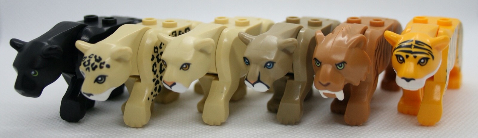 Lego Animal Tiger Leopard Lioness Black Panther Mountain Lion ...