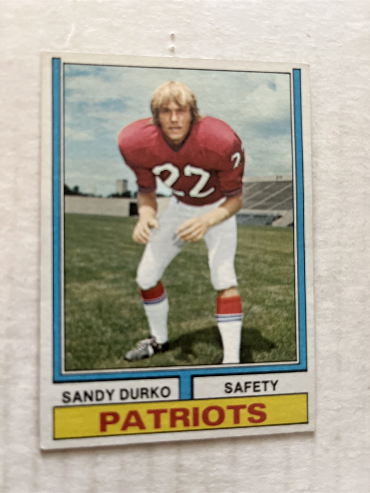 1974 Sandy Durko New England Patriots Topps Football Card #247 | eBay