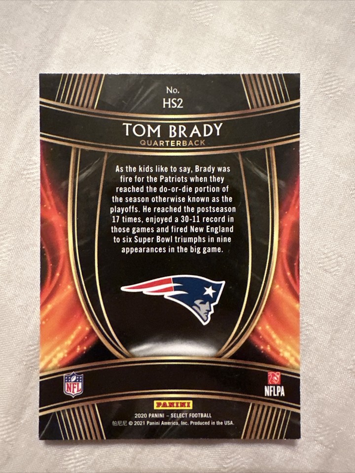 2021 Select Hot Stars HS2 Tom Brady Patriots football card Insert | eBay
