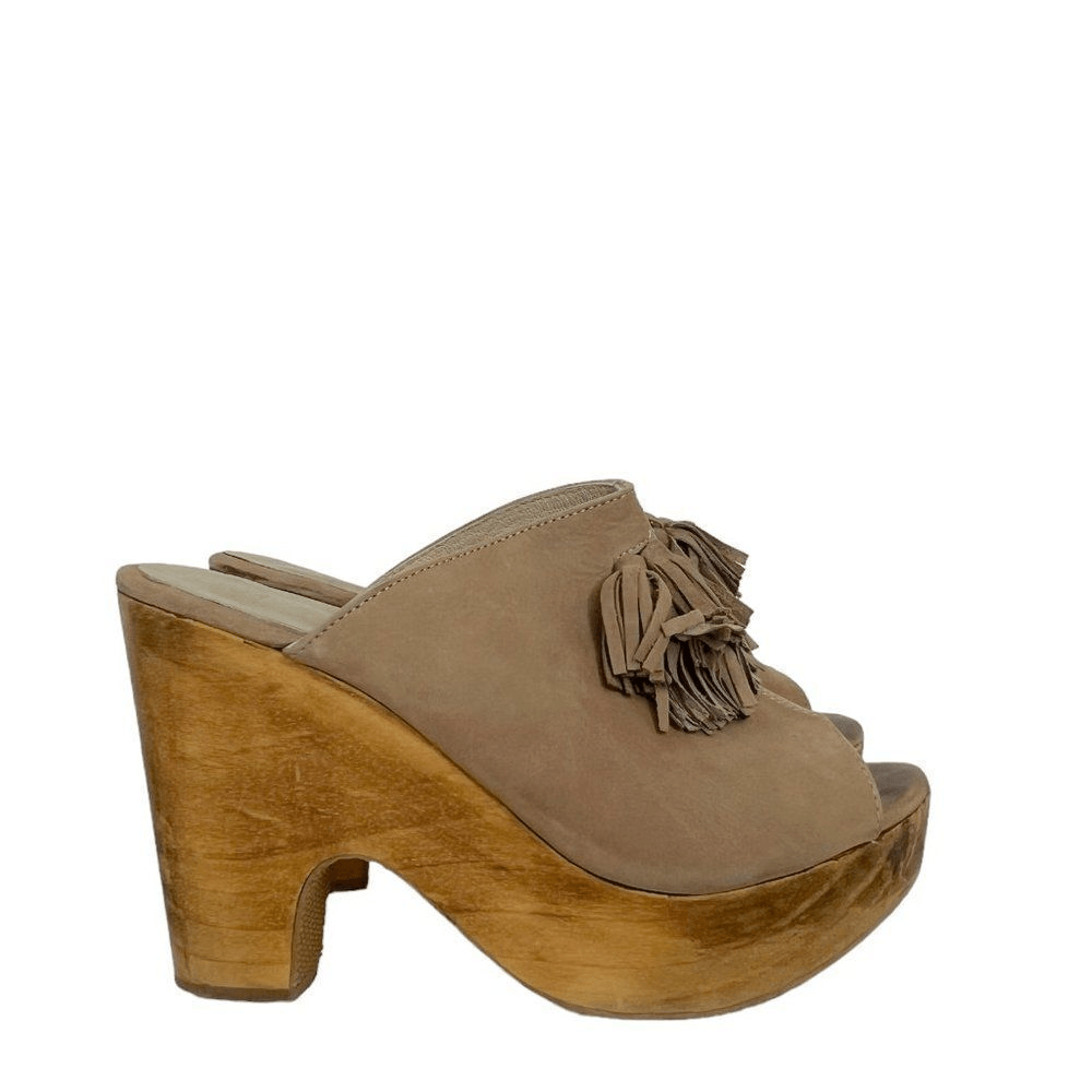 Cordani Clogs Five Worlds By Cordani Mushroom Tan Leather Nubuck Wood