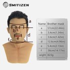 SMITIZEN Realistic Silicone Human Skin Mask With Hair Beard Masquerade ...