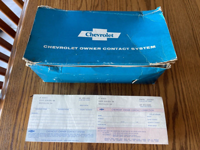 RARE 1968-70 CHEVROLET DEALERSHIP VEHICLE OWNERS INFORMATION CARDS W ...