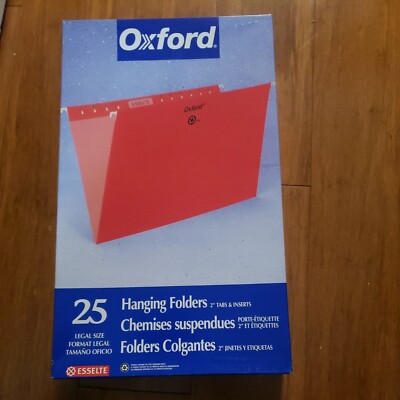 Oxford Legal Hanging Folder Pack Of 25 | eBay