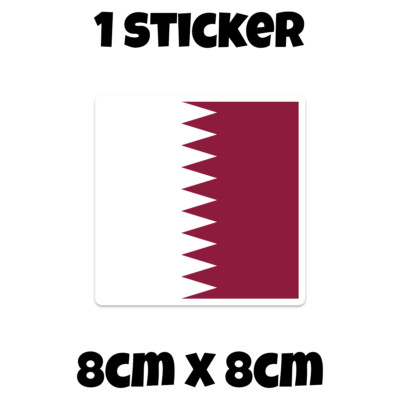 Qatar Flag Square Decal Vinyl Sticker 8cm x 8cm | eBay