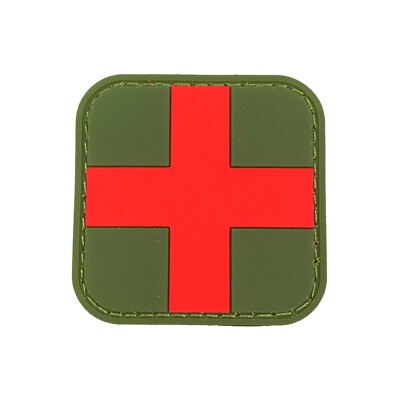 3D PVC Medic First Aid Red Cross EMT Combat Paramedic Patch 2”x2” Hook ...