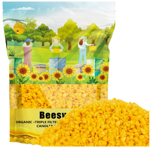 Yellow Organic Natural Beeswax Pellets CARGEN 430g 100% Beeswax ...
