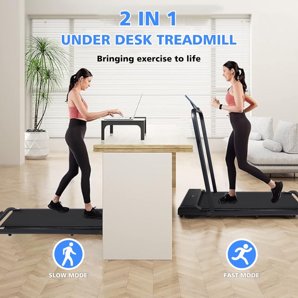 Electric Treadmills Walking Pad Under Desk Running Machine for Home LED ...
