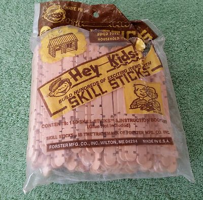 Forster Skill Sticks Wood Wooden Crafts Building Lot 144 Wilton ME | eBay