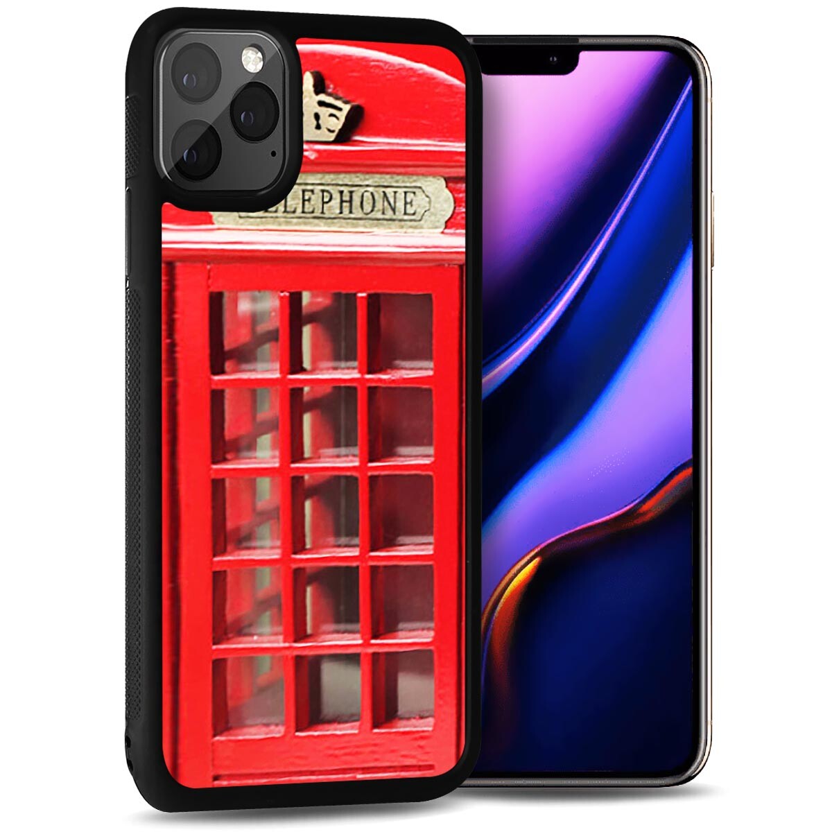 ( For iPhone 11 Pro ) Back Case Cover AJ12294 Red Phone Booth | eBay