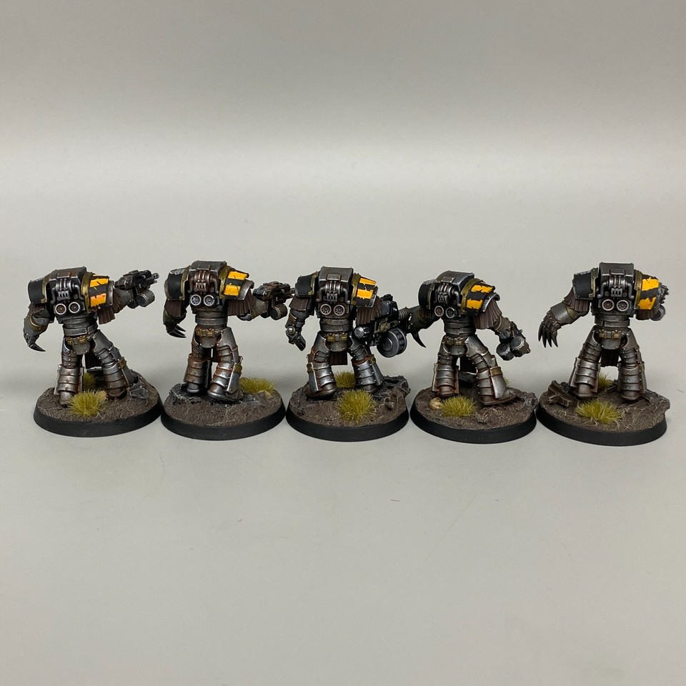 5 CHAOS IRON WARRIORS CATAPHRACTII TERMINATORS WARHAMMER 40K HERETIC ...