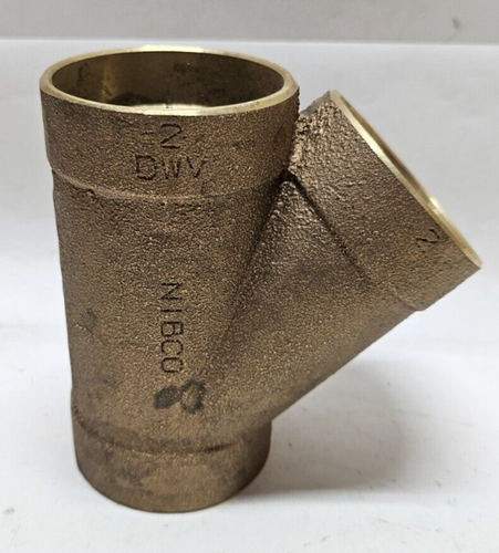 NIBCO DWV 2" Female Solder Cast Bronze 45° Angle Wye CxCxC Pipe Fitting ...
