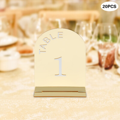 20PCS Gold Table Numbers Acrylic Party Table Numbers Wedding Table ...