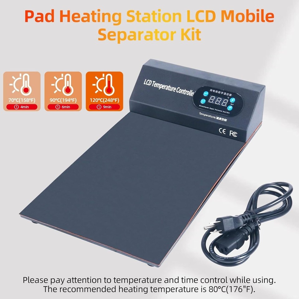 Heating Pad Hot Mat Mobile Phone iPad LCD Screen Separator Plate Repair ...