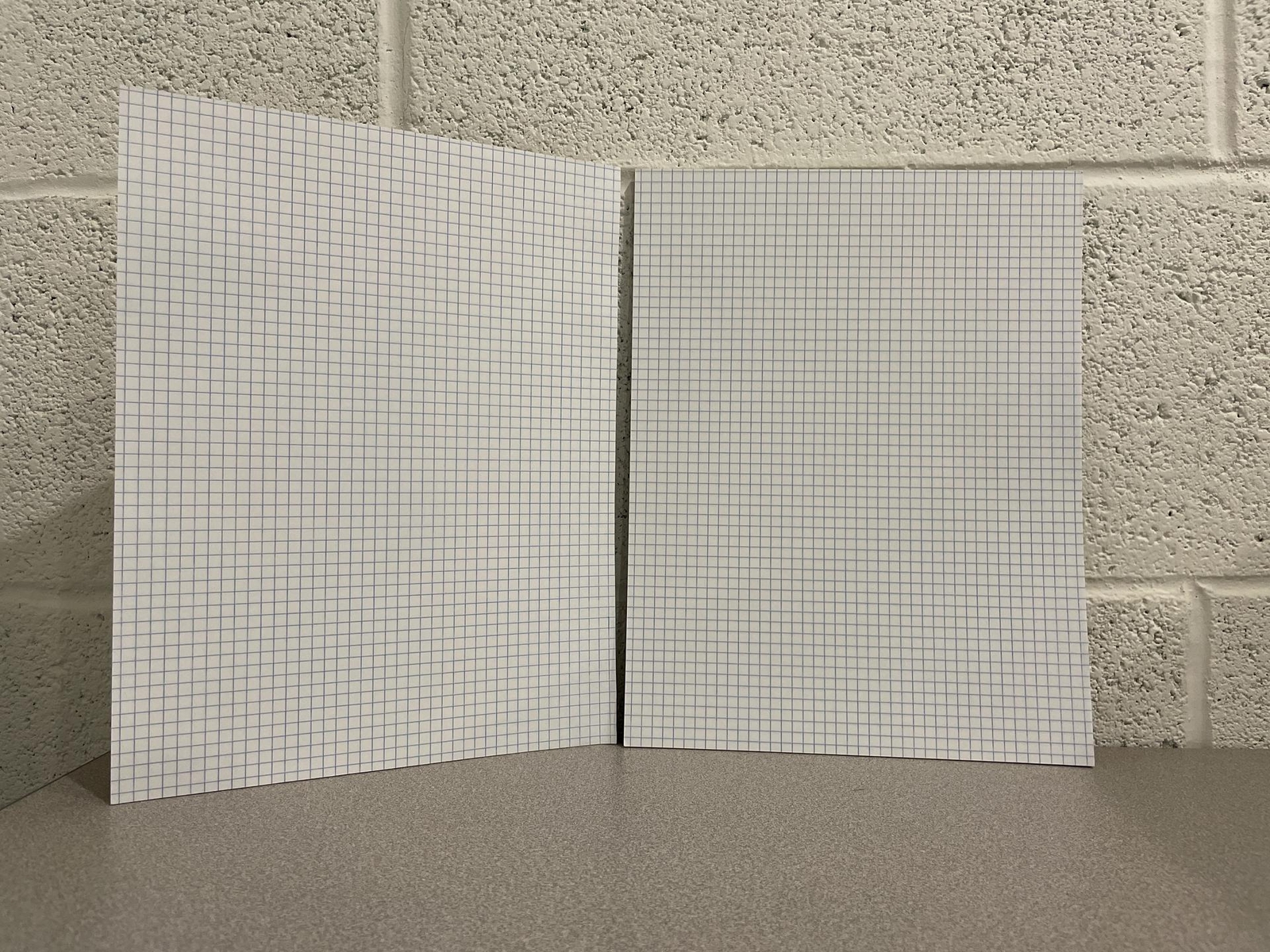 Gummed Pad 5 X 5 Graph Paper White 8.5 X 11 Double Sided 50 Sheets Pack ...