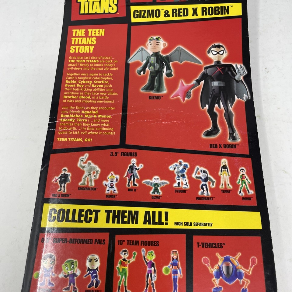 Teen Titans Go 3.5" GIZMO & RED X Robin Posable Action Figures New ...
