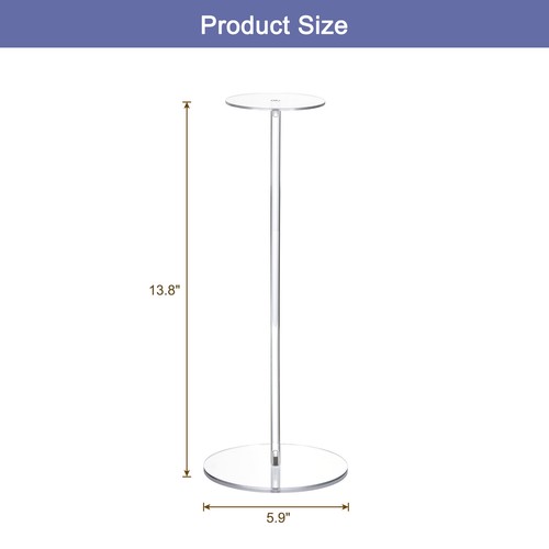 Acrylic Hat Display Stand 4 Pack 13.8 Inch Hat and Wig Rack Riser ...