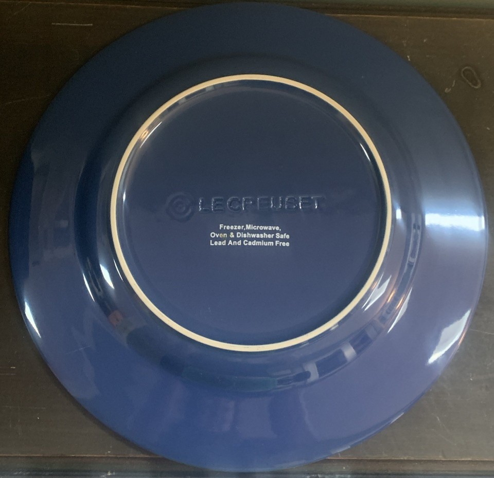 Set Of 4 Le Creuset Marseille Blue 10 3/4" " Dinner Plates | eBay