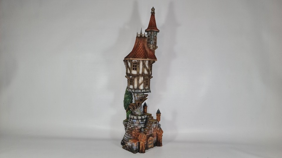 3d printed wizard tower 28mm DnD Miniatures, Tabletop terrain, RPG, War ...