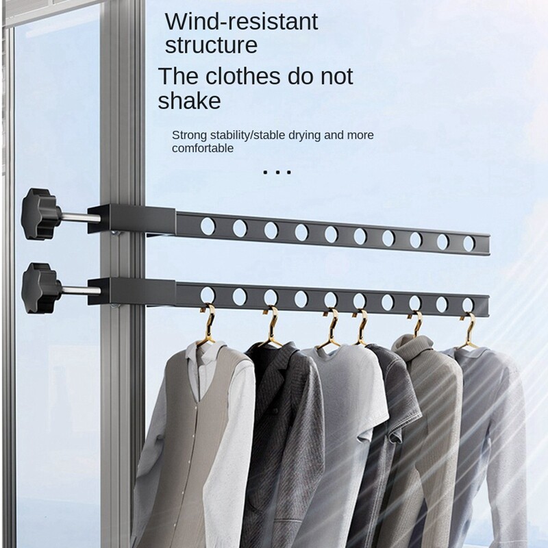 Outdoor Travel Portable Window Frame Clothes Hanger Portable Indoor ...