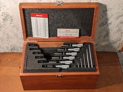 STARRETT 0-6 Inch MICROMETER SET NO 436XFL & 436XRL CARBIDE FACES ...