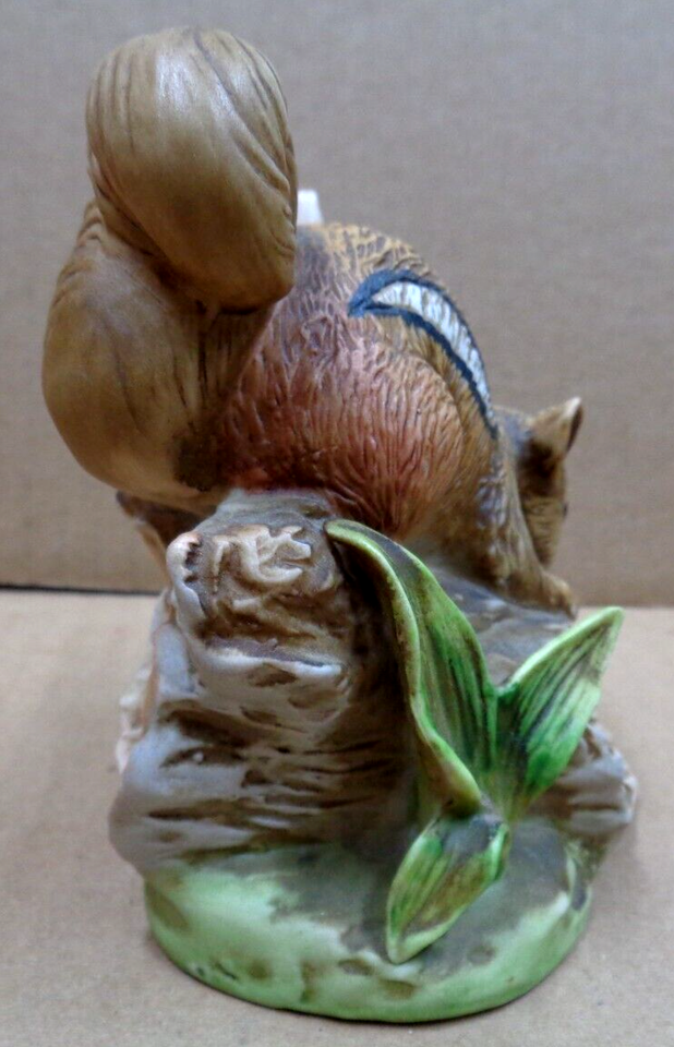 Vtg HOMCO Home Interior SQUIRREL on a Log Figurine 4 1/4" H x 4" L | eBay