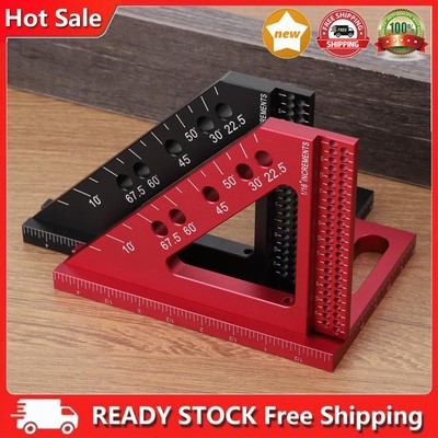 3D Carpenter Square Aluminum Alloy Scribing Ruler Multifunctional for ...