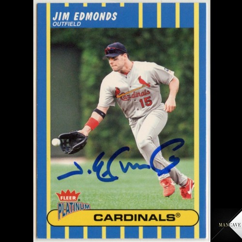 2003 Fleer Platinum Jim Edmonds #192 Auto Signed Autograph St. Louis ...