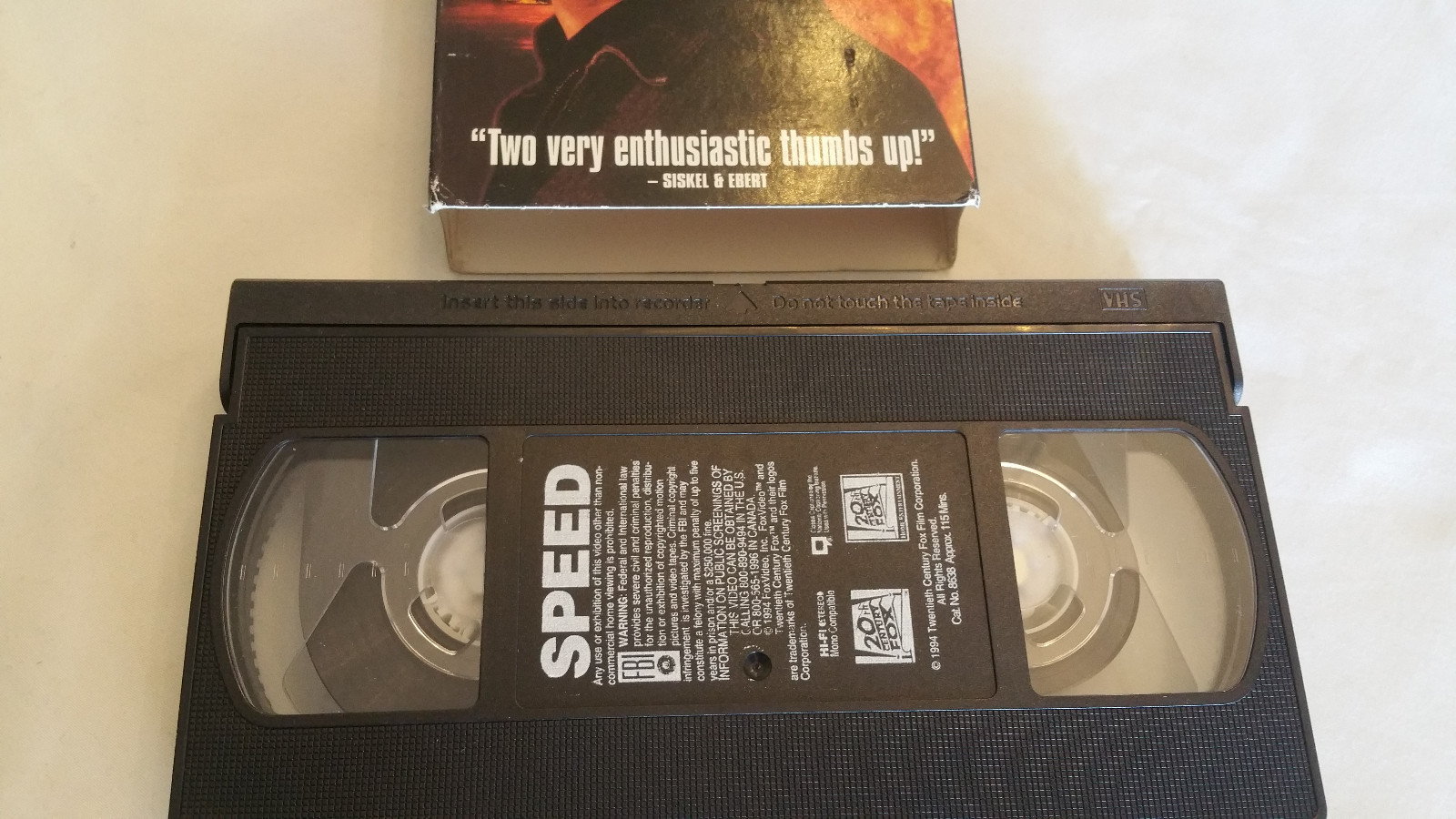 SPEED VHS VCR Movie 1994 Keanu Reeves Sandra Bullock Dennis Hopper Jeff ...