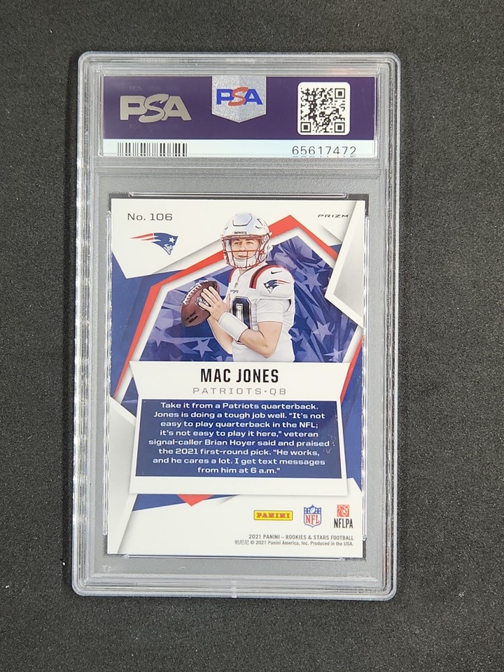 2021 Mac Jones Panini Rookies & Stars Pulsar Prizm PSA 10 Rookie Card ...
