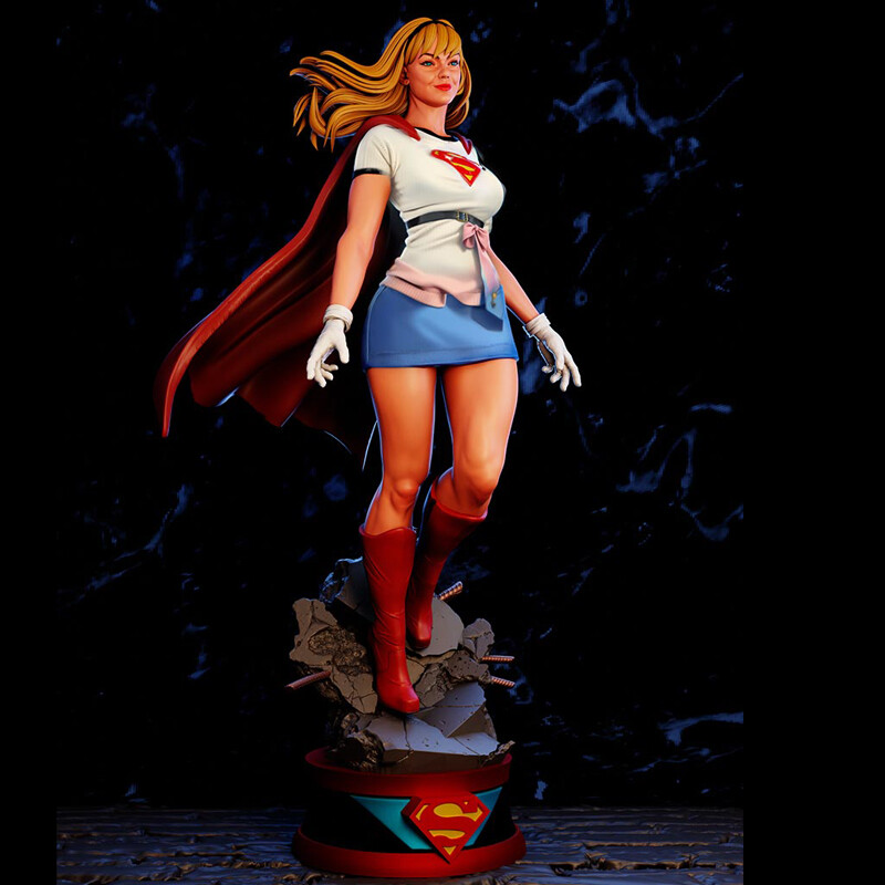 1/6 Scale H35cm Supergirl Model Kits Unpainted 3D Printing Garage Kit ...