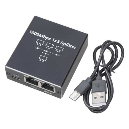 RJ45 Splitter 1 to 2/1 to 3/1 to 4 Ethernet Splitter 1000Mbps Ethernet ...
