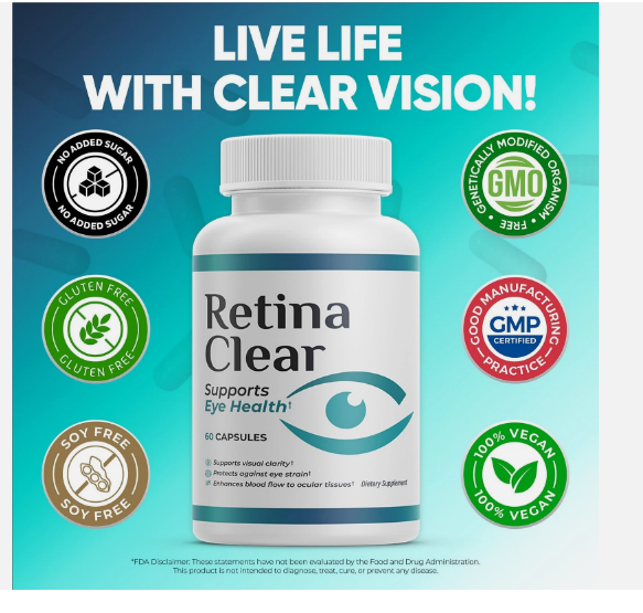 Retina Clear Vision Support Supplement - Eye Health Formula with Lutein ...