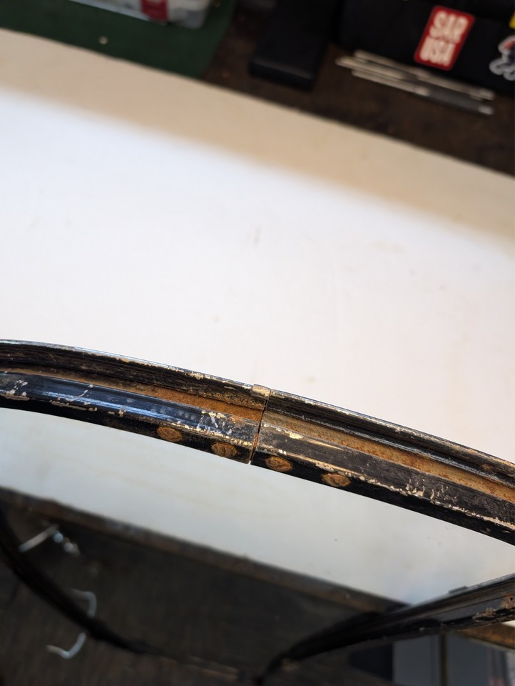 1935 1936 Ford WINDSHIELD FRAME Original Coupe Sedan-Chrome w/Black ...