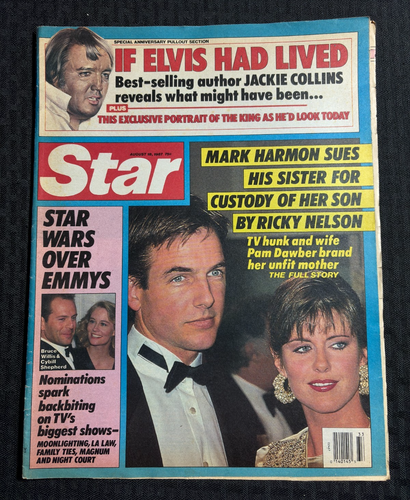 1987 Aug 18 STAR Tabloid Magazine FN- 5.5 Elvis Presley / Mark Harmon ...