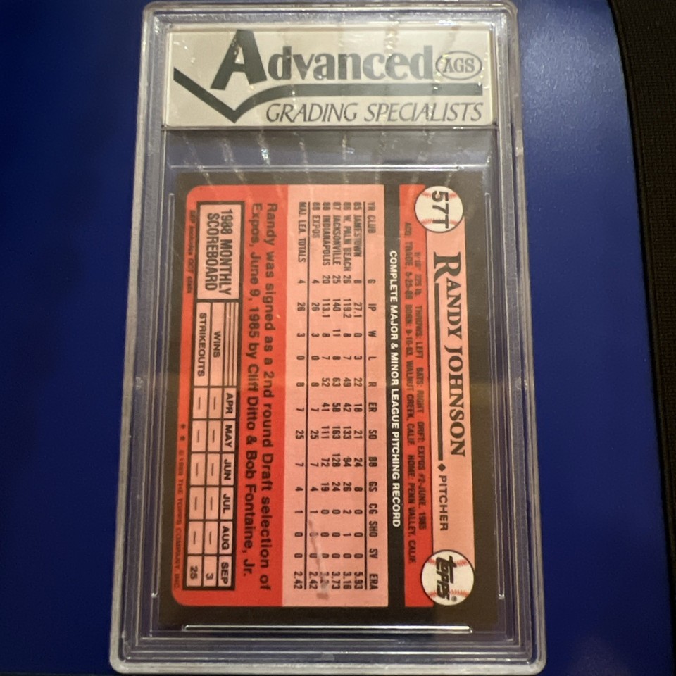 1989 Topps Traded Collector's Edition (Tiffany) Randy Johnson #57T PSA ...