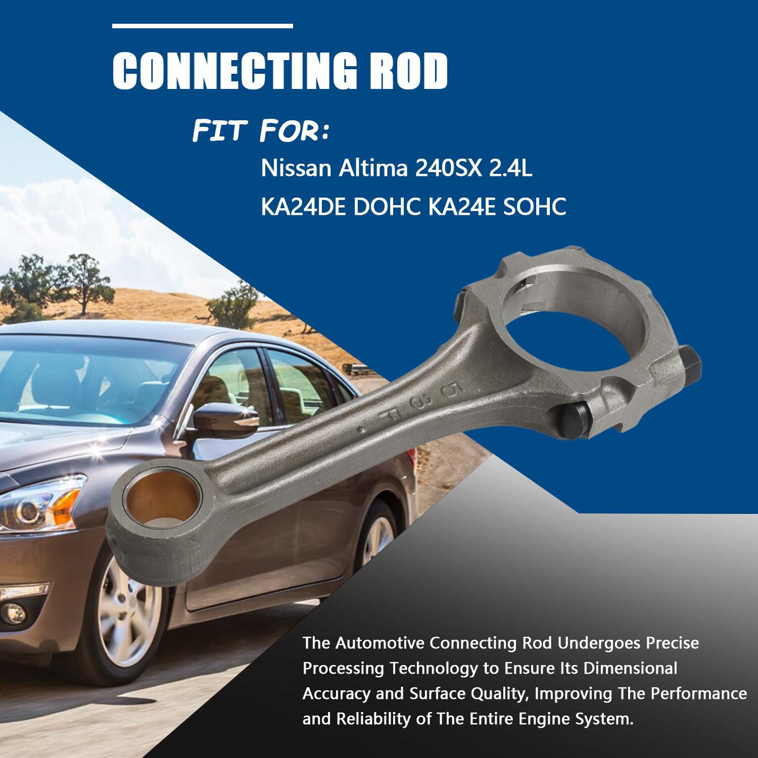 New Connecting Rod Fit for 2.4L KA24DE KA24E Engine Nissan Altima 240SX ...