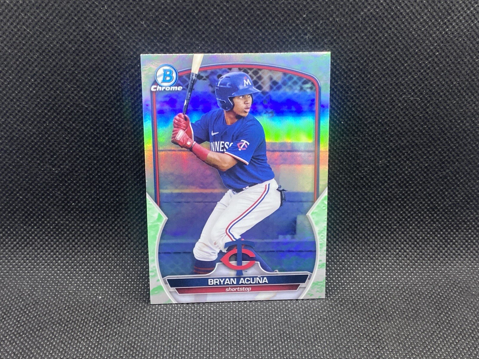 2023 Bowman Chrome Bryan Acuna LUNAR GLOW REFRACTOR Minnesota Twins # ...