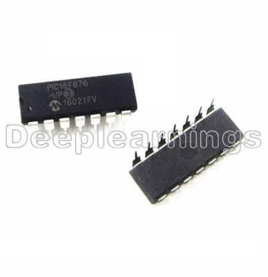 2PCS PIC16F676-I/P PIC16F676 16F676 IC MCU FLASH 1K W/AD 14-DIP NEW | eBay