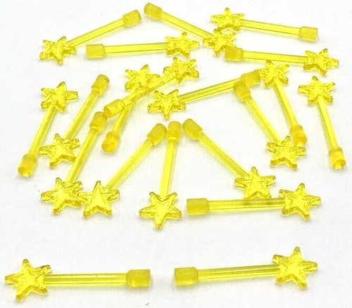 Lego 20 New Trans-Yellow Minifigure Utensil Magic Wands Parts | eBay