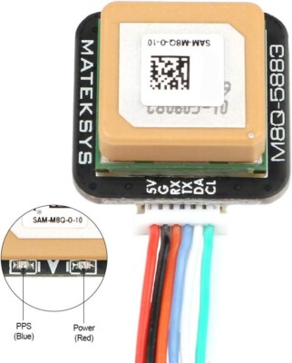 Makerfire GPS Compass Module M8Q-5883, Mini FPV GPS Module,SAM-M8Q GPS ...