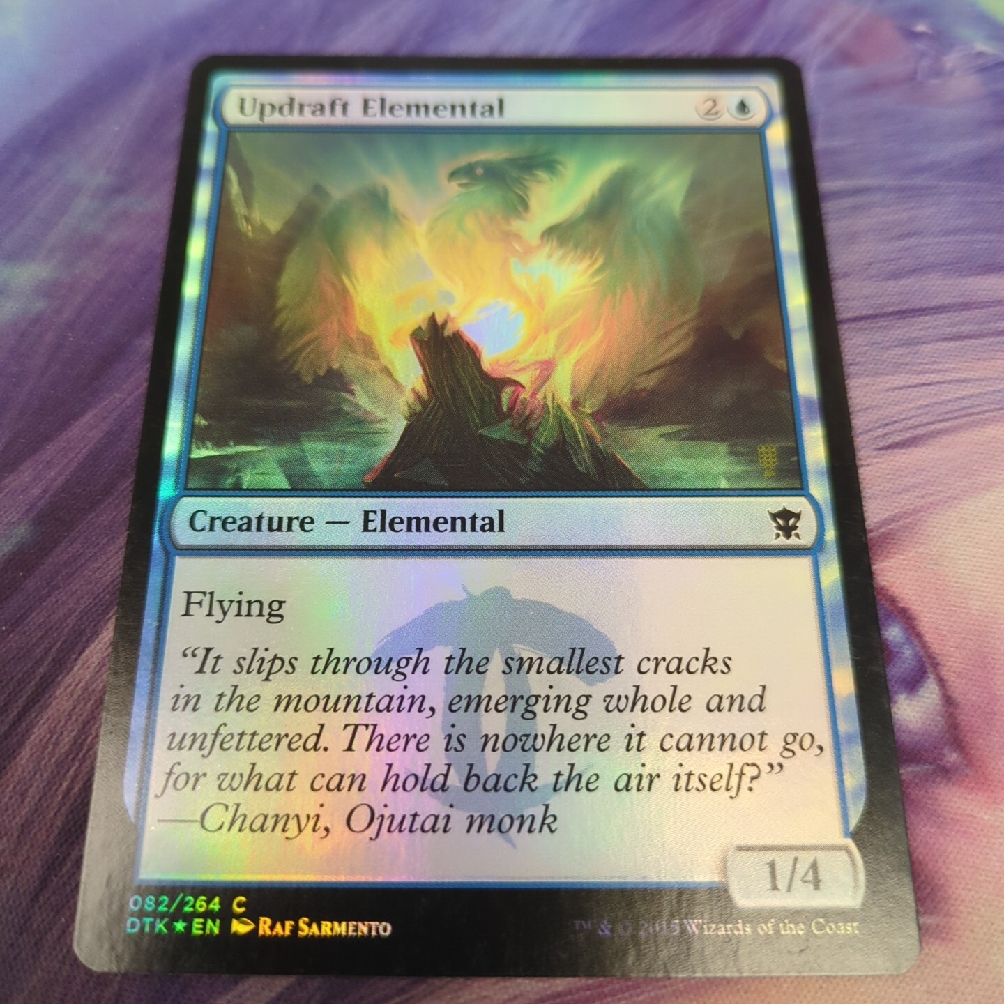 Magic The Gathering Dragons Of Tarkir Updraft Elemental 082/264C Foil ...