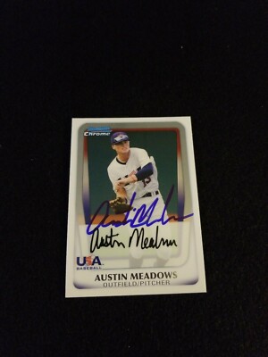 2011 Bowman Chrome Austin Meadows Auto Signed In Person IP Autograph | eBay