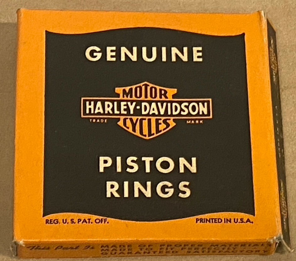 261-38C NOS Original Harley Piston Ring Set 45" Flat WL WLA 1954 ...