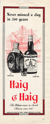 Haig Haig Whiskey Print Ad Scotch Whiskey Vintage Advertisement NY 1943 ...