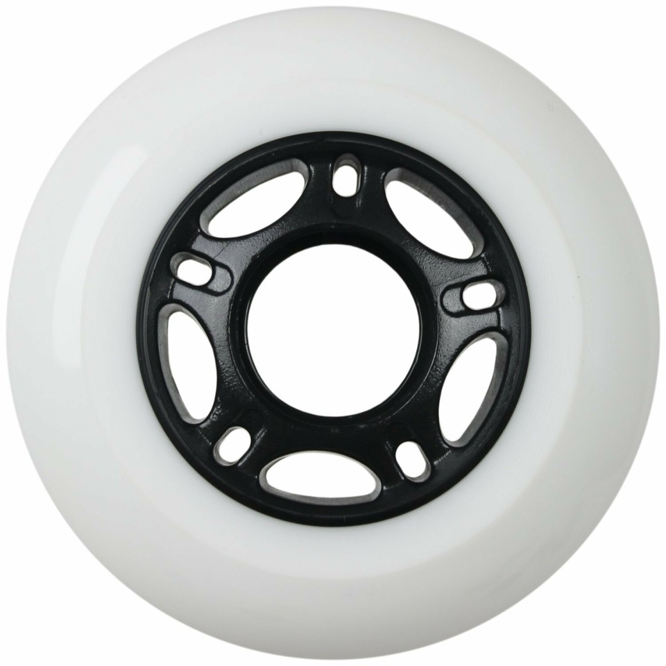Inline Skate Wheels 80mm 89A Outdoor White Rollerblade 8Pk with Abec 5 ...