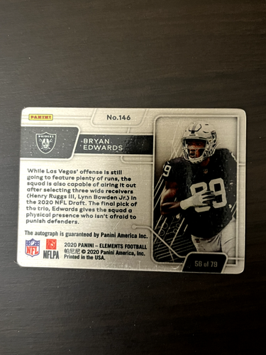 2020 Panini Elements - RPS Rookie Signatures Gold #146 Bryan Edwards ...