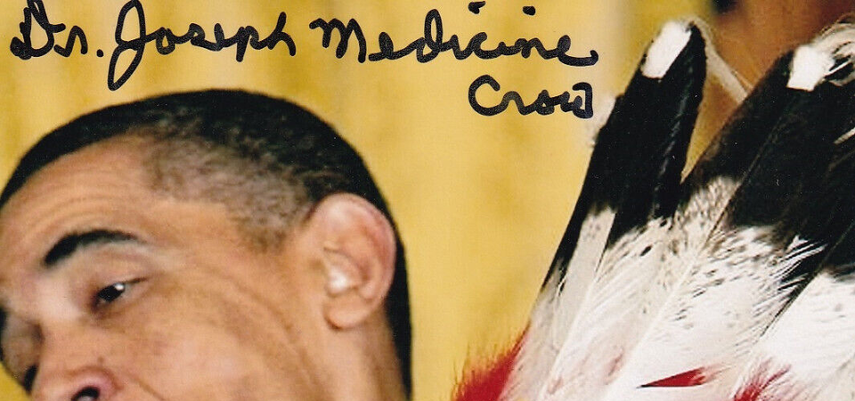 Dr Joseph Medicine Crow Signed 4x6 Photo WWII Army Autographed 103rd ...