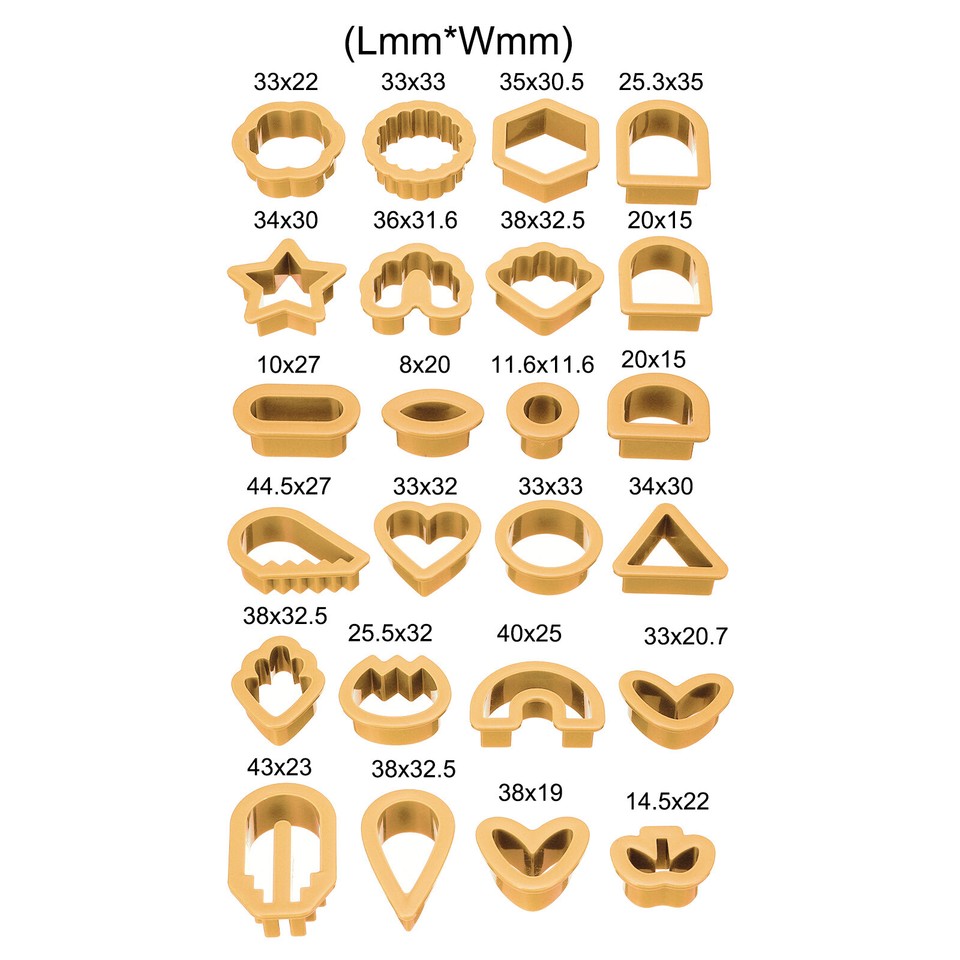 Polymer Clay Cutters, 24 Pcs Clay Cutters Polymer Clay Earrings Kit ...